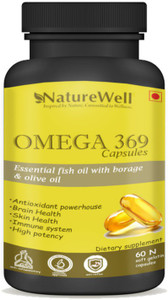 Naturewell Premium Omega 369 Fish Oil 1000mg Capsule for Men & for ...