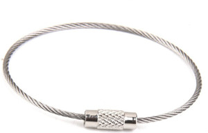 Techpugg 20pcs Wire Rope Key Ring Stainless Steel Pendant Circle EDC ...