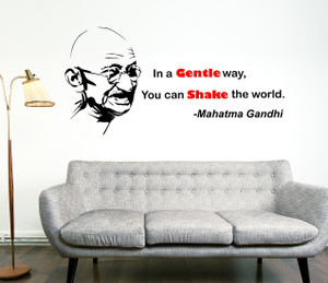 WALLSTICK 45 cm Mahatma Gandhiji Beautiful Quote wallsticker Self ...