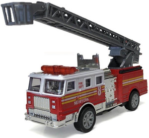 IndusBay 1:32 Scale Pull Back 5 Inches Mini Diecast Fire Brigade Engine ...