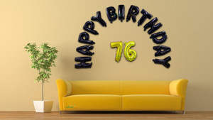 Flipkart.com | Almoda Creations Solid Happy 76 Birthday Banner Foil ...