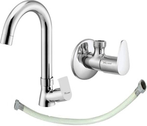 Mapson Combo Omega Wash Basin Swan Neck Tap and Marc Angle Valve with ...