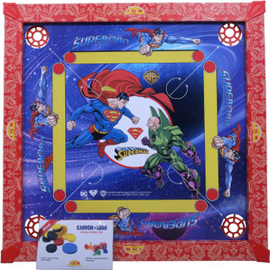 Toyzone Superman Carrom Board Plus Ludo ( 2 in 1 ) Carrom Board Game ...