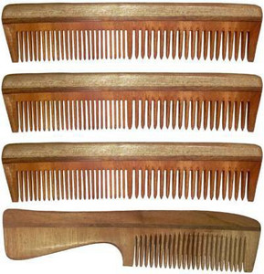 Saviraj Combo of 4 Neem Wood Combs 100% Neem Wood Comb - Price in India ...