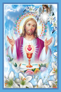 god & god's 46 cm Jesus Sparkle Lamination Sticker Self Adhesive ...
