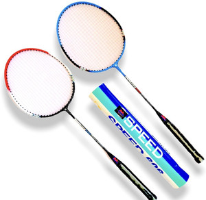MEKKOKART Rainbow Badminton Racquet Set With 12pc Nylon HI-5 Shuttles ...