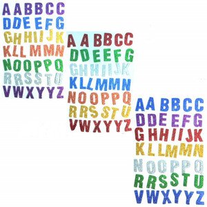 SHARMA BUSINESS Glitter Foam Self Adhesive ABCD Alphabets Stickers for ...