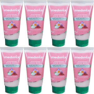 MEDIMIX 8 AYURVEDIC MOISTURISING FACE WASH ( KESAR & MILK CREAM ) (50 ...