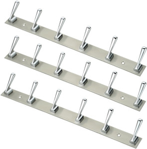 SMART SLIDE Stainless Steel 6 Pin Hook Rail Capsul Design (Pack of 3 ...