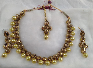PANSHUL ART Stone Gold Jewellery Set Price in India - Buy PANSHUL ART ...