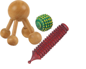 FA INDUSTRIES FA399 Wooden massager set of 3 Handheld Head Massage ...