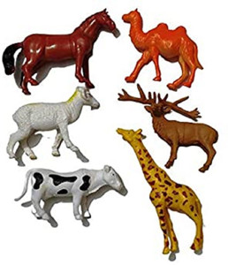 AGS MART Happy Animal World (6 Pcs) - Medium Size - Happy Animal World ...