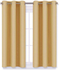 VeNom 152.4 cm (5 ft) Silk Blackout Window Curtain (Pack Of 2) - Buy ...