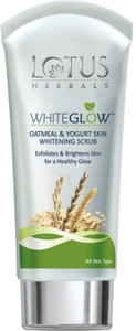 LOTUS HERBALS Herbals White Glow Oatmeal & Yogurt Skin Whitening Scrub ...