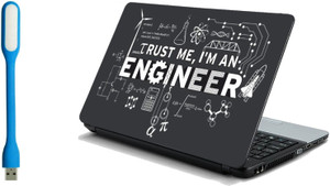 Namo Art I am an Engineer Laptop Skin Stickers with USB LED Light for ...