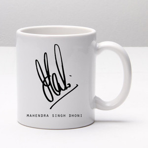 JAIPURART Official Mahendra Singh Dhoni Signature Ceramic Coffee Mug ...