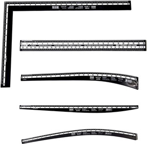 KHYATI Fashion Designing Scale- Hard Plastic Scale (60 cm)- Set of 5, L ...