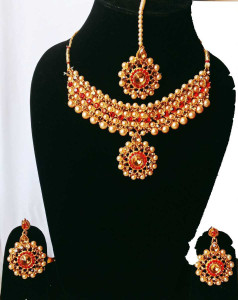 TWOLOVER Brass Gold-plated Red, Rose Gold Jewellery Set Price in India ...