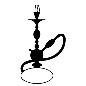 Decals Stock 30 cm Hookah Design Wall Sticker Self Adhesive Sticker ...