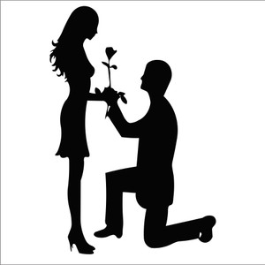 StickerYard 83 cm Propose Couple Self Adhesive Sticker Price in India ...