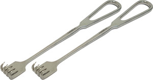 FusionKraft Volkmann / Israel Rake Retractor, 4 Prongs, Sharp, 8.75 ...