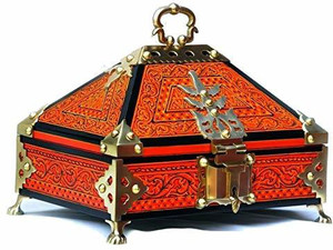 kauthuk Mahagony Wood Crafted Mural Painted Nettur Petti Traditional ...