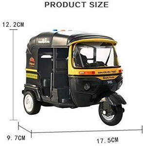 ilaviz Big Size Auto Rickshaw Toy with Light, Sound and Friction ...