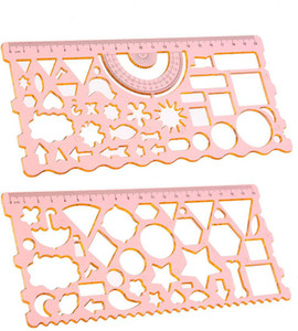 PMW 2 Stencils - Spirograph - 2Pcs - 20cm Geometric Figure Protractor ...