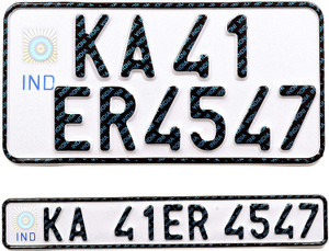 ind Vehicle Number Plate-001 Bike Number Plate Price in India - Buy ind ...