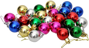 Ascension 12 Pcs Plain Multi balls for X mas Christmas Tree Decoration ...