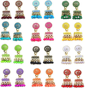 Flipkart.com - Buy Kreyam's Traditional Fancy Jhumke Earrings Combo for ...