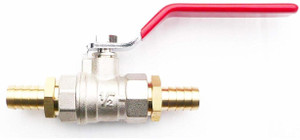 PMW 1/2" Plated Brass Ball Valve with 1/2" Solid Brass Hose Tails ...