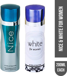 RAMCO Nice And White for Women Deodorant Body Spray 200ML Each (Pack of ...