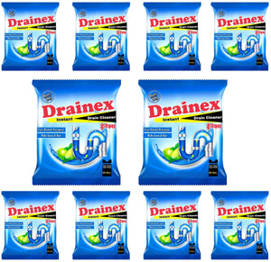 Drainex instant rapid action drain cleaner pack of 10 Powder Drain ...
