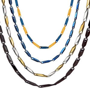 Shiv Jagdamba Stylish Fancy Rice Link Chain Pack Of 4 Titanium Plated ...