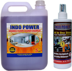 INDOPOWER ADVANCE FLOOR CLEANER SHAMPOO (MOGRA) 5ltr.+ALL IN-ONE MULTI ...