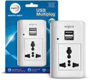 Wipro North-West USB 2.1A Multiplug With Universal socket( over voltage ...