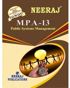 IGNOU MPA-13 Public Systems Management (1st Year) (Including Solved ...