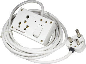 CLEVER POCKET 16 amp Extension Board with 16 A Socket, 16 A 3 pin top ...