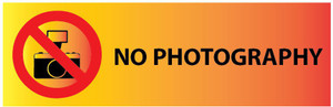VVWV NO PHOTOGRAPHY SIGN STICKER Emergency Sign Price in India - Buy ...