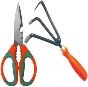 fitweight Garden Tool Kit - 2 Pcs (Scissor and Cultivator (2 PSC) Set ...