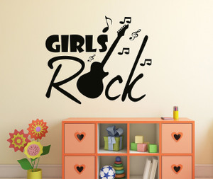 WALLSTICK 45 cm Girls Rock decorative wallsticker Self Adhesive Sticker ...