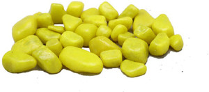 Pebblo Unpolished Yellow Stone Pebbles (1 KG), - Decorative Pebbles for ...