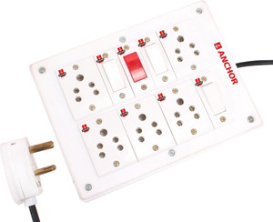 ANCHOR BAHUL ASSEMBLED BOARD CONTAINS 5 Anchor Sockets(5 Amp), 3 Anchor ...