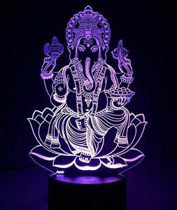 AJANTA Ganesh Ji Design 7 Color Changing Led Night Lamp Night Lamp ...