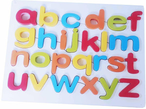 COLOBINE Wooden 3D Lower Case Or Small ABCD English Alphabet Puzzle ...