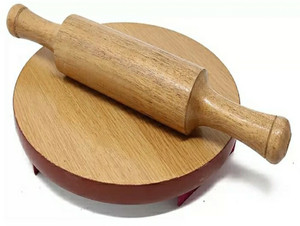 eKitchen Wooden Chakla Belan Rolling Board Chapati and Roti Maker ...