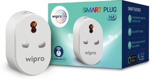 Wipro Wi-Fi Smart Plug with Universal Socket (White) Smart Plug (White ...