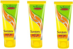 Nature's Sun Ban Sunscreen lotion SPF-30, 60ml each(Pack of 3) - SPF 30 ...