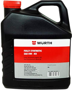 wuerth WURTH 0W40 FULLY SYNTHETIC ADVANCED ENGINE OIL 4 L WURTH 0W40 ...